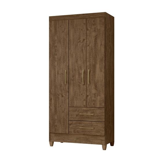 Guarda-Roupa Solteiro Moval Lima 3 Portas 2 Gavetas - Guarda-Roupa ...