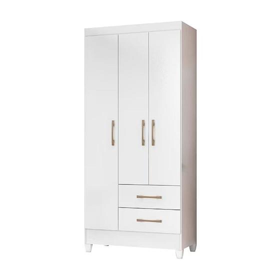 Guarda-Roupa Solteiro Moval Lima 3 Portas 2 Gavetas - Guarda-Roupa ...