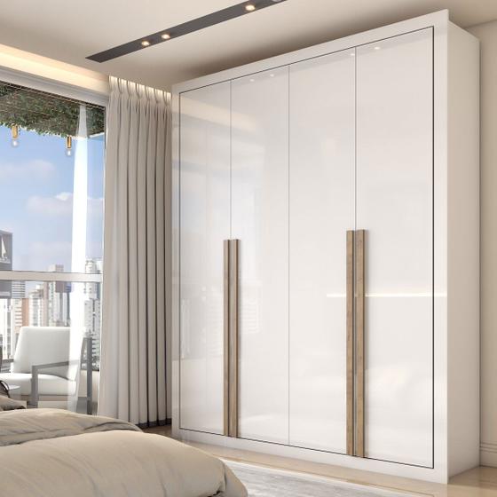 Guarda-Roupa Solteiro Severo 4 Portas 3 Gavetas Branco - Panorama ...