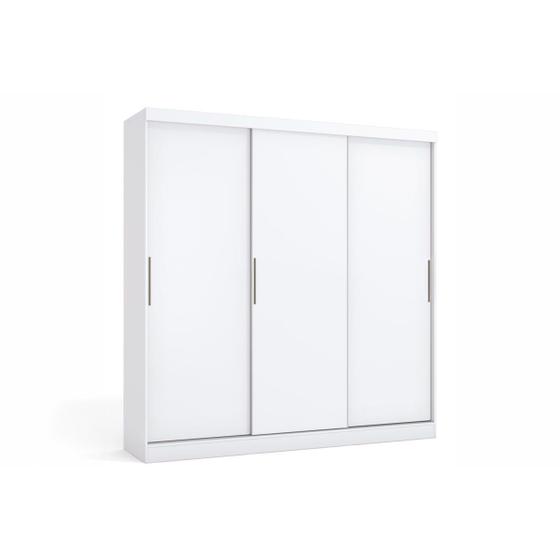 Guarda Roupas 3 Portas de Correr e 3 Gavetas Sliding M550 Branco ...