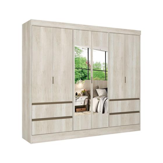 Guarda Roupas 6 Portas com Espelho Millenium Glass THB - THB Móveis ...