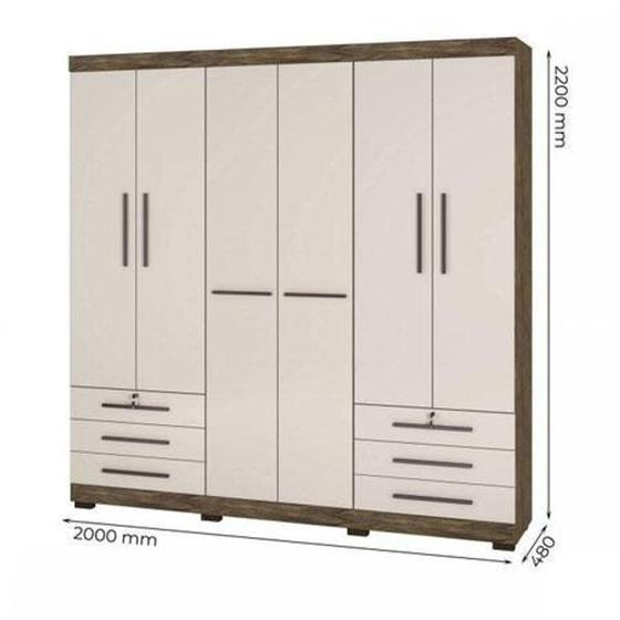 Guarda roupas Casal 6 portas e 6 gavetas incorplac - Incorplac - Guarda ...