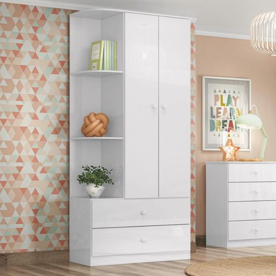 Guarda Roupas Henn Labirinto infantil 02 portas com prateleiras ...