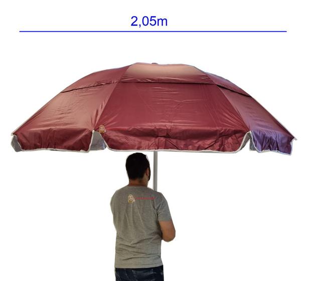 Guarda Sol 2.05m LS Saida Vento Proteção Uv Praia Mar Piscin - Dute ...