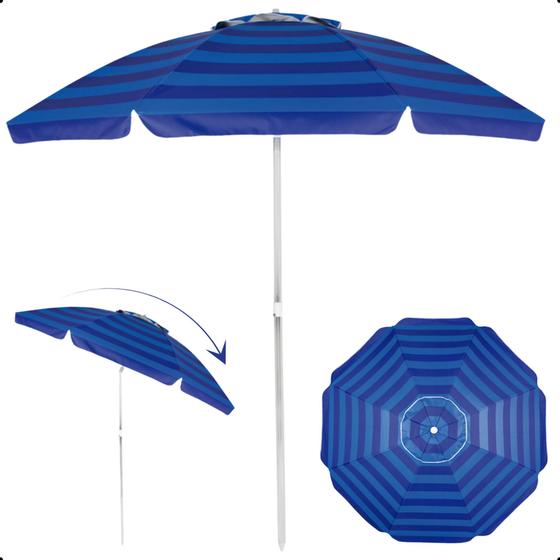 Guarda Sol Alumínio Articulado Proteção Sol 2,4 M - Mor - Guarda-sol ...