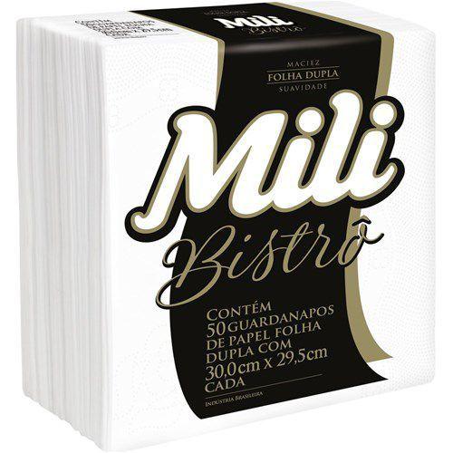 Guardanapo de Papel Folha Dupla Mili Bistrô 30Cm X 29,5Cm 50Un ...