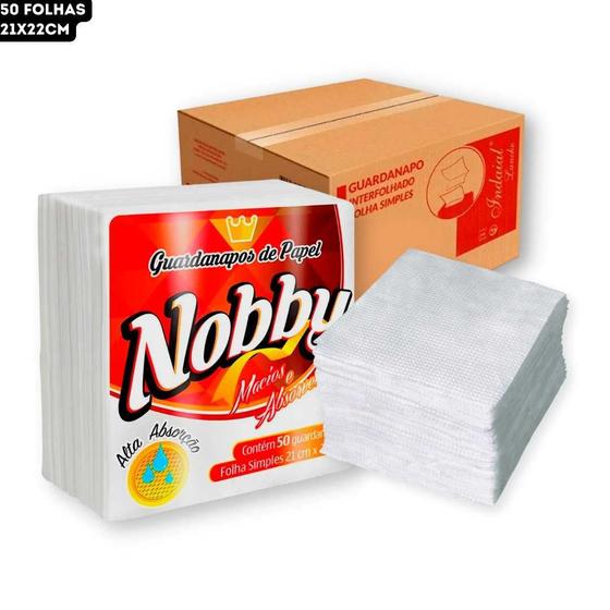 Guardanapo de Papel Tipo Mesa Macio Folha Simples Nobby - 21x22cm - FD ...