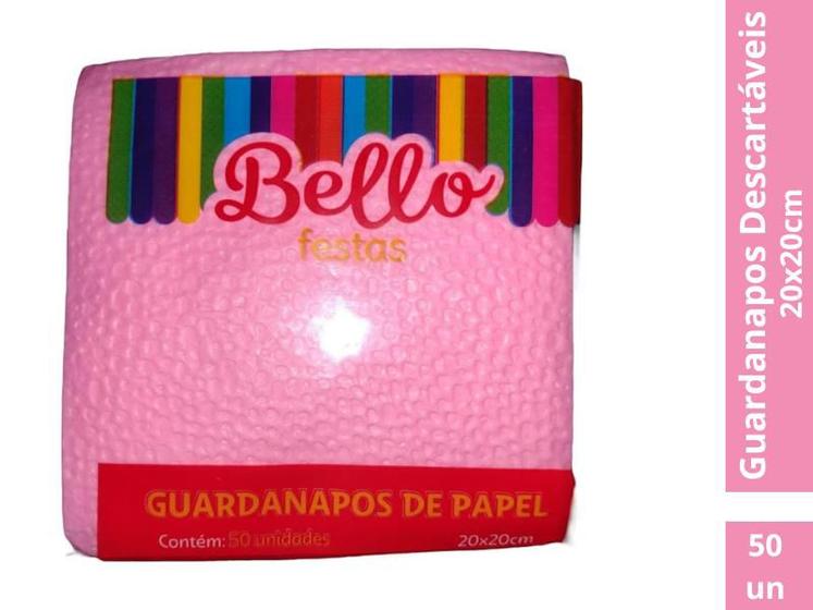 Guardanapos Descartáveis Liso 50 Unid. 20x20cm - Bello Festas ...