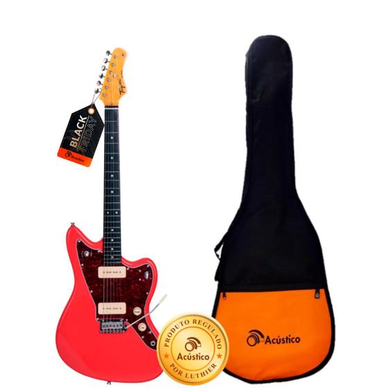 Guitarra Tagima Jazzmaster Fiesta Red Tw 61 + Capa - Guitarra ...
