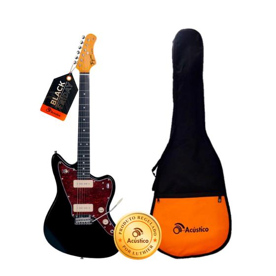 Guitarra Tagima Jazzmaster Profissional Preto Tw 61 + Capa - Guitarra ...