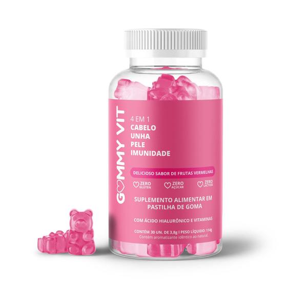 Gummy Vit Vitaminas Para Cabelo, Unha, Pele E Imunidade ...