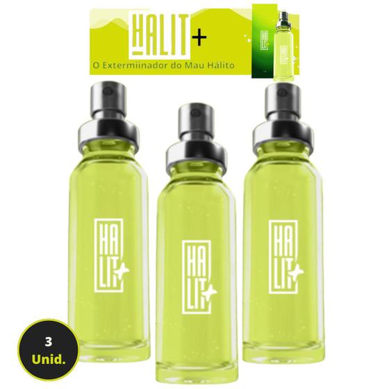Halit + Spray Bucal Previne mau Hálito Kit 3 Frascos - Halit+ Mais ...