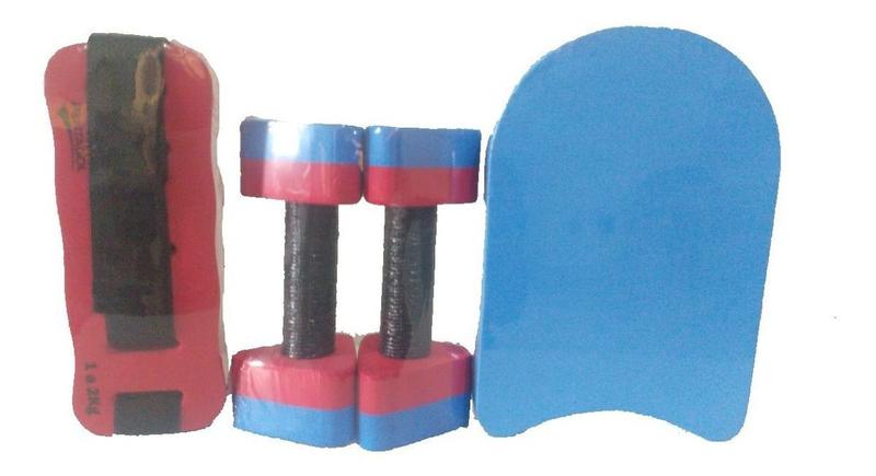 Halter Hidro 1 Kg A 2 Kg + Caneleira + Prancha Natação Aquat - Brasil ...