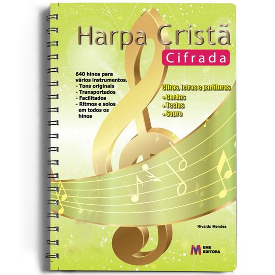 Harpa Cristã Com Cifras E Partituras Grande - EME Editora - Harpa ...