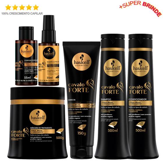 Haskell Cavalo Forte Kit Completo C/6 Produtos 500ml - Kit de ...
