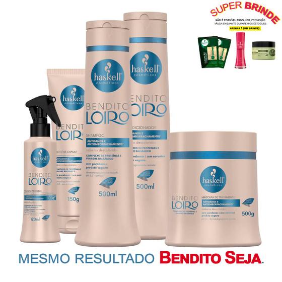 Haskell Kit Bendito Loiro Completo 500ml - Kit de Tratamento para Cabelos - Magazine Luiza
