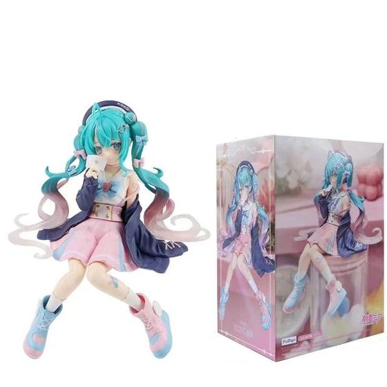 Hatsune Miku Sentada Estátua Action Figure Anime - ActionCollection ...