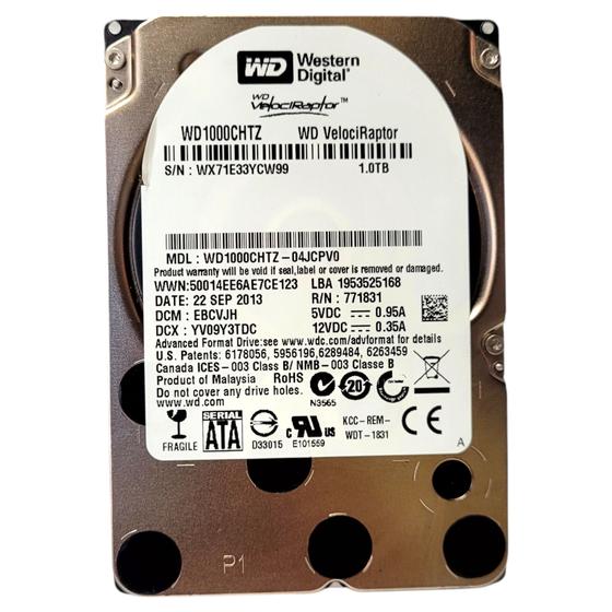 Hd Disco Rígido Inter Wester Digital Wd Velociraptor Wd1000chtz 1tb 10k ...