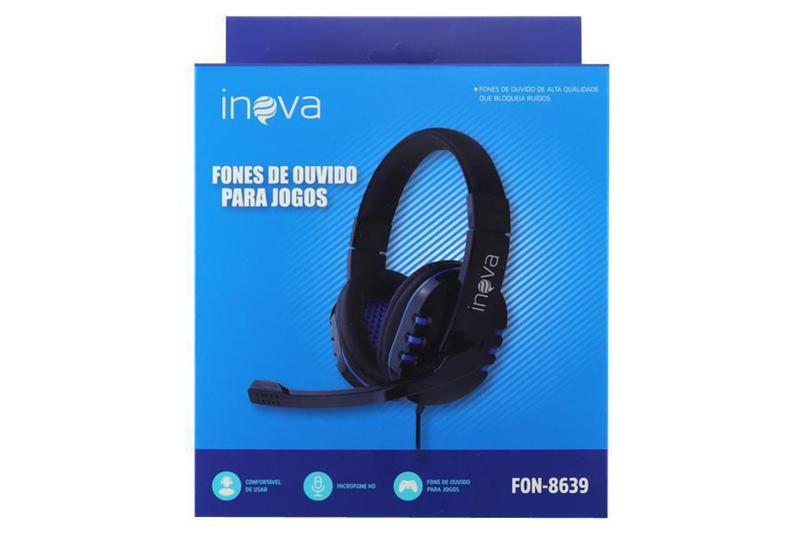 Headphone Gamer Inova Estéreo FON-8639 - Headphone Gamer - Magazine Luiza