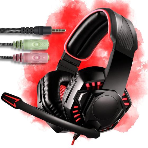 Headset Com Microfone E Led Para Pc, Celular E Video-Game - Evolut ...