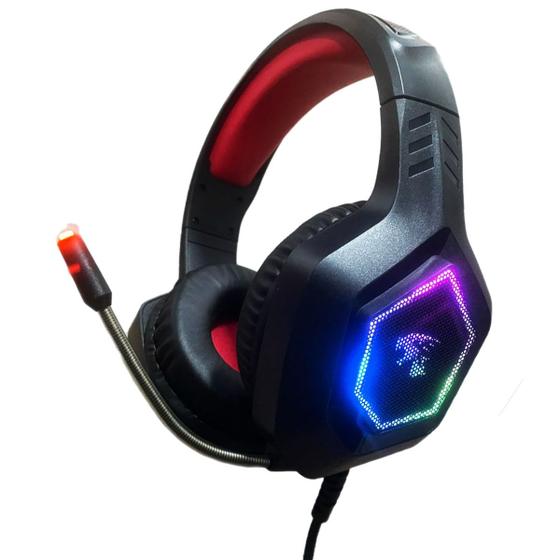 Headset Fone Ouvido Gamer RGB Pc Celular Video Game Red - Tesla Store ...