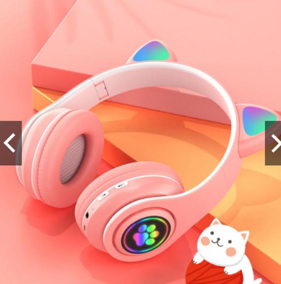 Headset Gamer Bluetooth Orelha de Gatinho - Kapbom - Headset Gamer ...