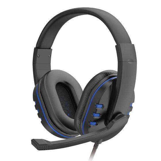 Headset Gamer Fone De Ouvido C/ Microfone P/ Jogos Led Azul - Leboss ...