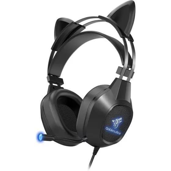 Headset Gamer, Fone de Ouvido Gaming, Gatinho, GT - 64, Preto, Com Fio ...