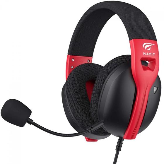 Headset Gamer Havit Fuxi-H5 3.5mm Driver 50mm Preto/Vermelho - Headset ...