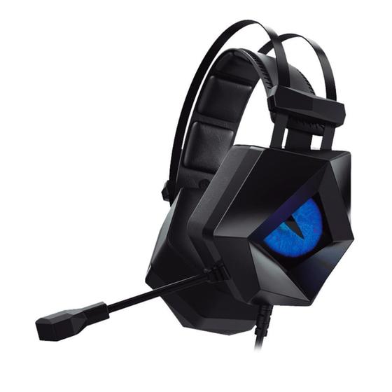Headset Gamer Hoopson, LED Azul, USB/P2, Driver 40MM, Preto - F-201-AZ ...