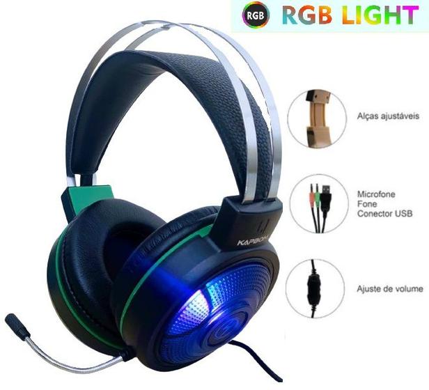Headset Gamer Kapbom Ka-906 C/ Luz Led Rgb Youtubers - Headset Gamer ...