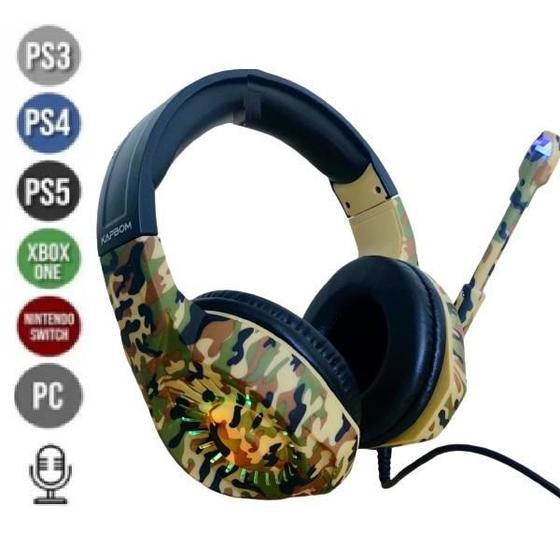 Headset Gamer Kapbom Ka-908 Com Luz Led Rgb Youtubers - Headset Gamer ...
