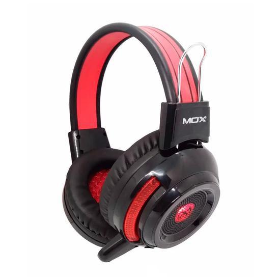 Headset Gamer Mox MO-GH700 com Fio / Microfone - Preto e Vermelho ...