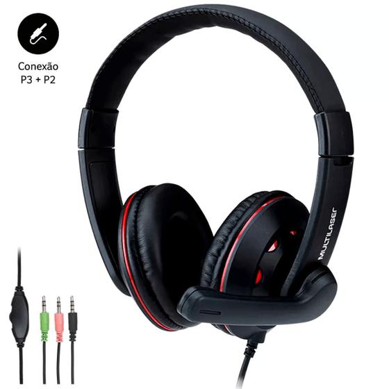 Headset Gamer Multilaser PH335 Fone de Ouvido com Microfone para ...