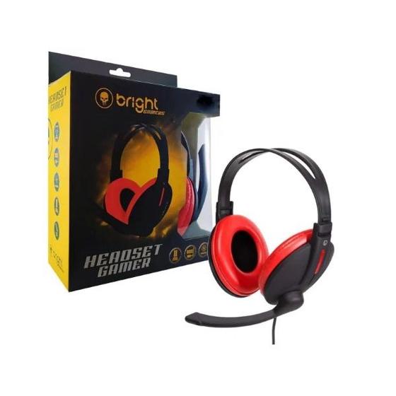 Headset Gamer - Preto com Vermelho - Bright - Headset Gamer - Magazine ...