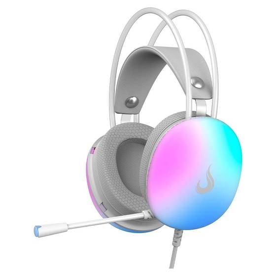 Headset Gamer Rise Mode Moom, Rainbow, Driver 50mm, USB e P2, Branco ...