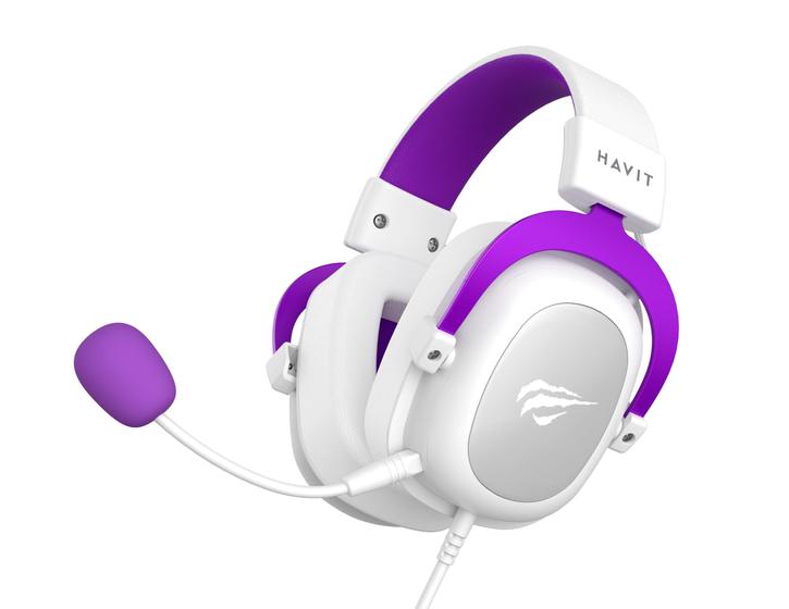 Headset Havit H2002D Branco Roxo Drivers 53mm P3 PC Console - Headset ...
