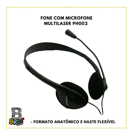 Headset Headphone Fone Microfone Simples Bom Barato P/ Trabalhar em ...