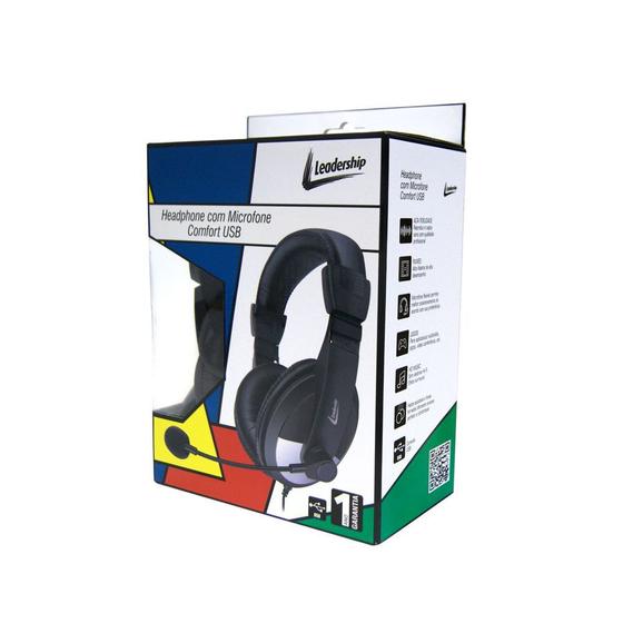 Headset Leadership Comfort Usb - 1741 Preto - Headset com Fio ...