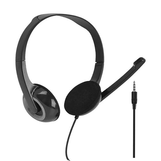 Headset Multilaser Básico C/Microfone P3 Preto - PH367 - Headset com ...