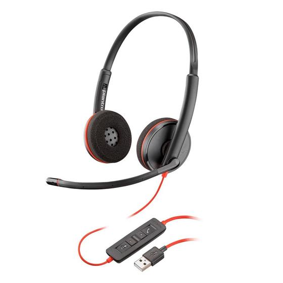 Headset Poly Blackwire C3220, Driver 28mm, USB, Stereo, Preto - 80S02A6 ...