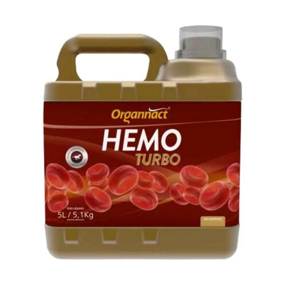 Hemo Turbo 5L Suplemento Alimentar Equinos Organnact - Vitaminas e ...