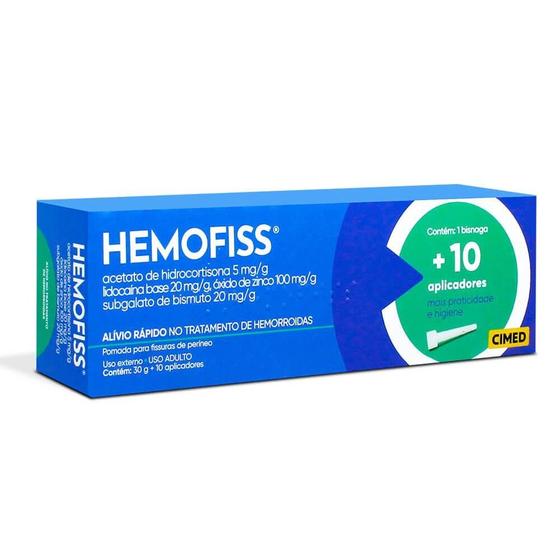 Hemofiss Pomada 30gr + 10 aplicadores - Cimed - Creme/ Pomada para ...