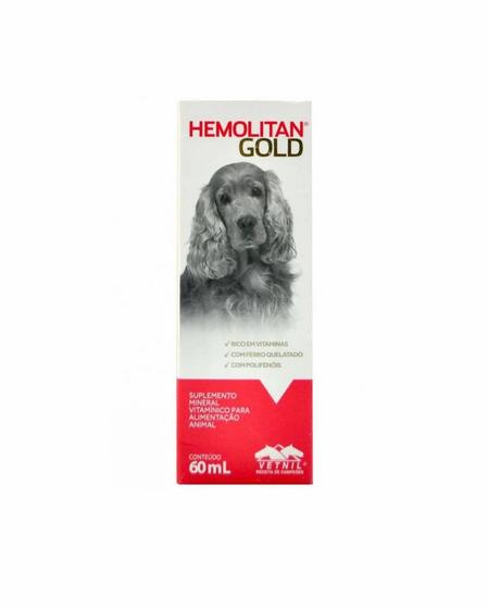 Hemolitan Gold - 30ml / 60ml - 30ml - Vetnil - Vitaminas e Suplementos ...