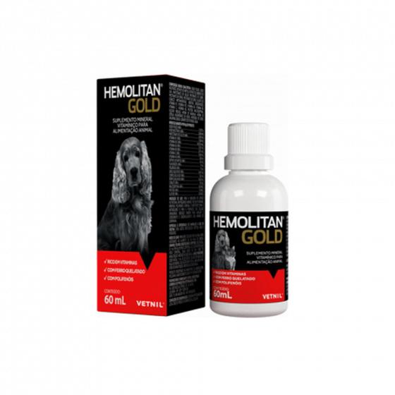 Hemolitan Gold 60ml - VETNIL - Vitaminas e Suplementos para Pet ...