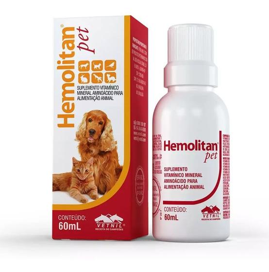 Hemolitan Pet Gotas 60ml - VETNIL - Vitaminas e Suplementos para Pet ...