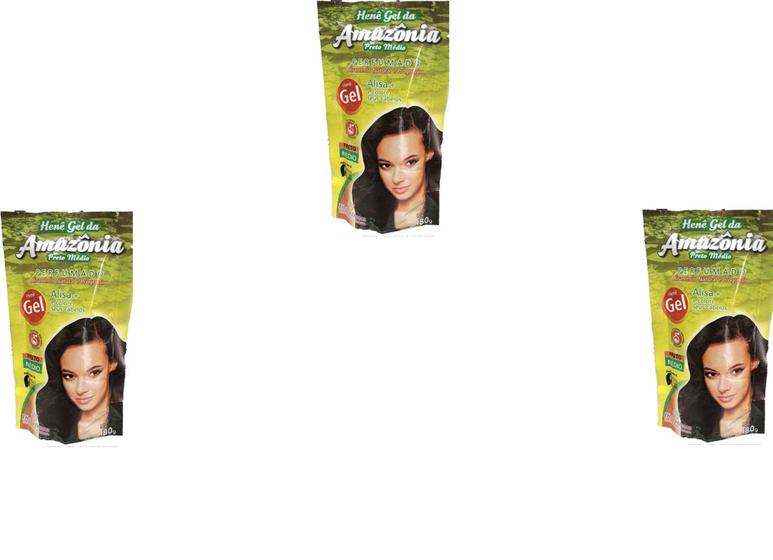 Hene em gel amazonia 180gr pouch preto medido (preto natural) - DIVINA ...