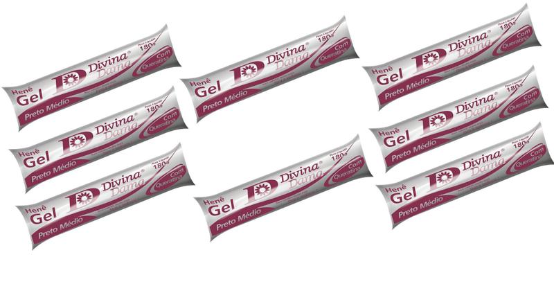 Hene em Gel Preto Medio 180gr (Preto Natural) Bisnaga com Queratina ...