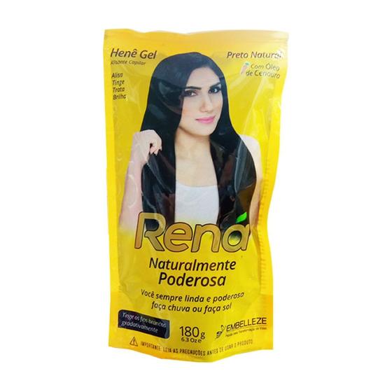 Henê Gel Preto Natural 180g - Embelleze - Alisamento de Cabelo ...
