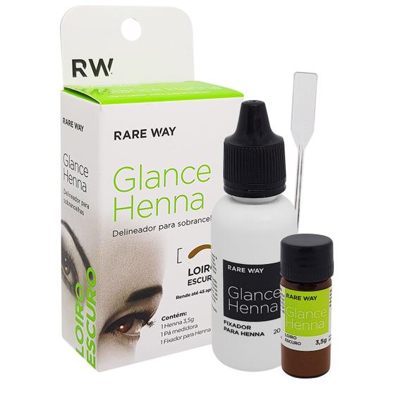 Henna Sobrancelha Glance Rare Way kit Loiro escuro 3,5gr - Tinta e ...
